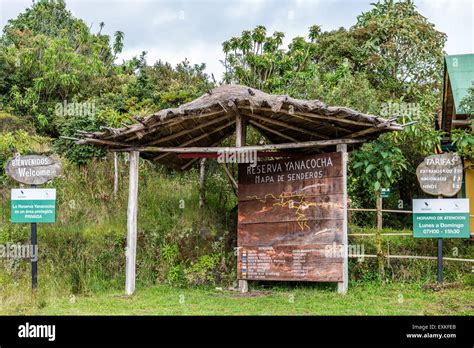 Information And Map At The Entrance Of Yanacocha Reserve Quito