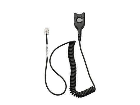 Epos Cstd08 Coiled Quick Disconnect To Modular Rj9 Cable Clear Choice Headsets And Technology Llc