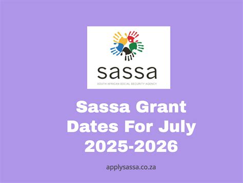 Sassa Grant Dates For July 2025 2026 Sassa Grant 2025