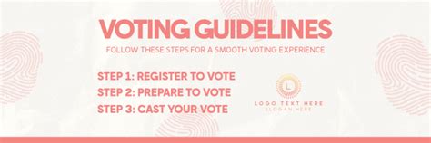 Election Voting Guidelines Twitter Header Brandcrowd Twitter Header Maker
