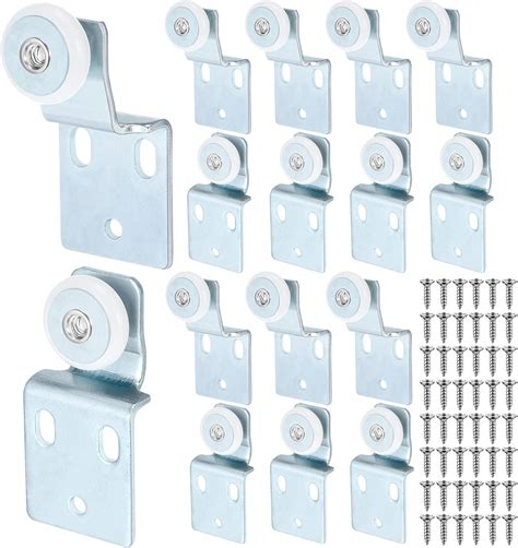 Blulu 16 Pack Sliding Closet Door Roller Kit Include Screws