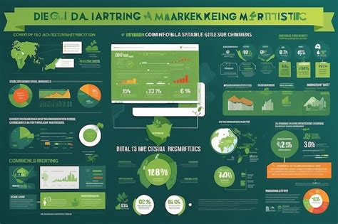 Premium Photo Sustainable Digital Marketing Metrics Infographic
