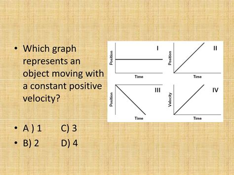 ppt which graph represents an object moving with a constant positive