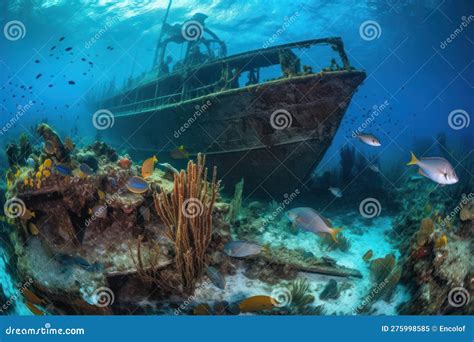 Discovering Underwater Ecosystem Wrecked Ship Found Among Coral And