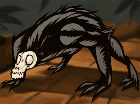 How To Draw An Evil Demon Monkey From Temple Run Step By Step Drawing