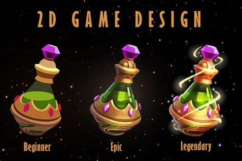 design 2d game assets icons objects set for your game by
