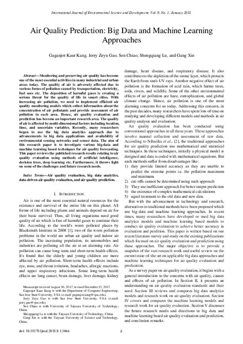pdf air quality prediction big data and machine learning approaches