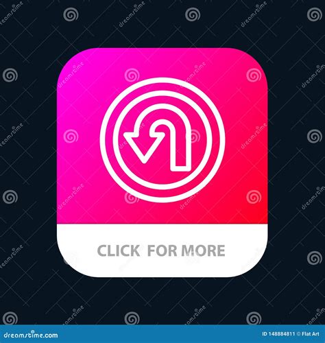 Arrow Back Navigation Way Mobile App Button Android And Ios Line Version Stock Vector