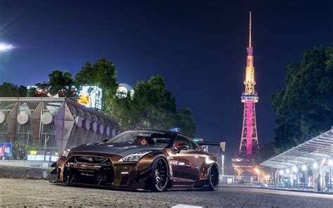 Download Wallpapers Liberty Walk Tuning Nissan Gt R Tokyo 2018 Cars