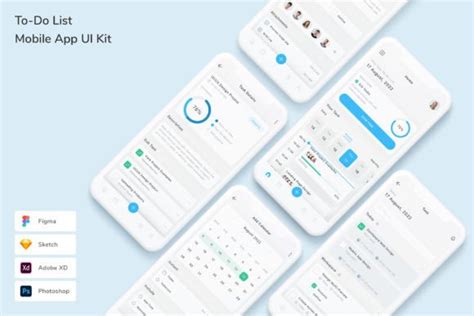 To Do List Mobile App Ui Kit Graphic By Betush Creative Fabrica
