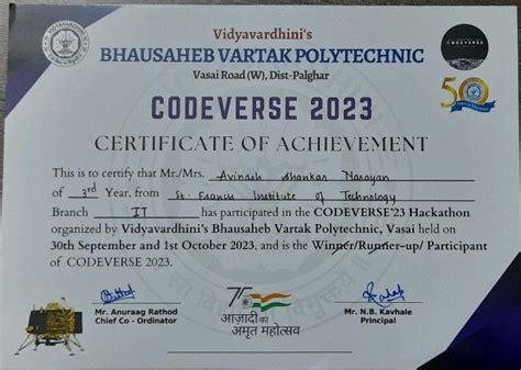 Hackathon Innovation Teamwork Tech Problemsolving Futureoftech Linkedinpost Avinash N