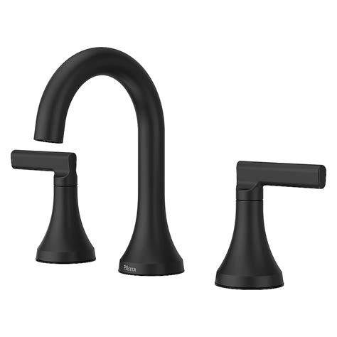 Pfister Vedra Matte Black Widespread 2 Handle Watersense Bathroom Sink