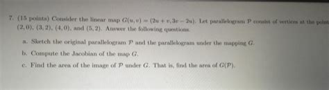 Solved 7 15 Points Consider The Linear Map Chegg Com