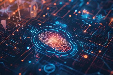 Biometric Fingerprint Scan In Digital Security Advanced Cyber