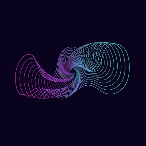 Premium Vector Dynamic Strange Line Gradient Shape Futuristic