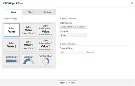 Representing Report As Widget
