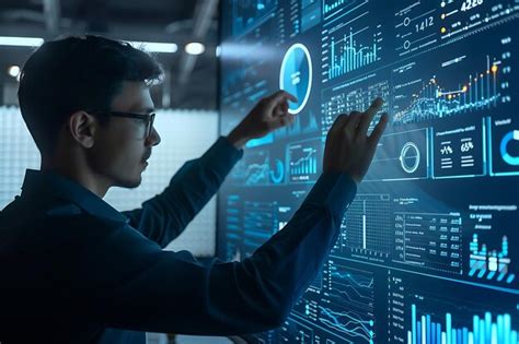 Big Data Analytics With Ai Technology Data Premium Ai Generated Image