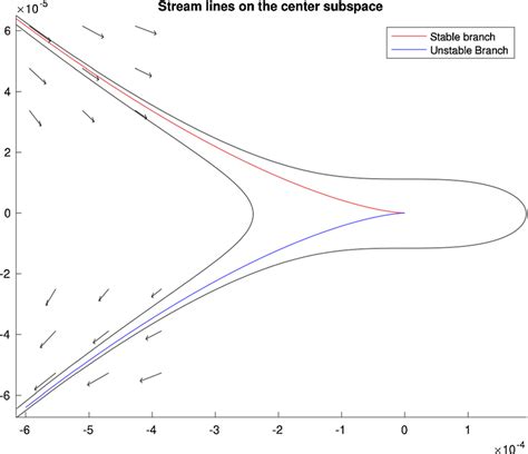 the approximation of the solution branches on the center manifold for