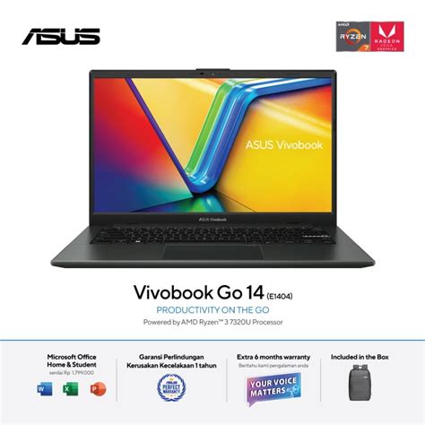 Laptop Keren Untuk Pelajar Asus Vivobook Go E F Pcplus Live