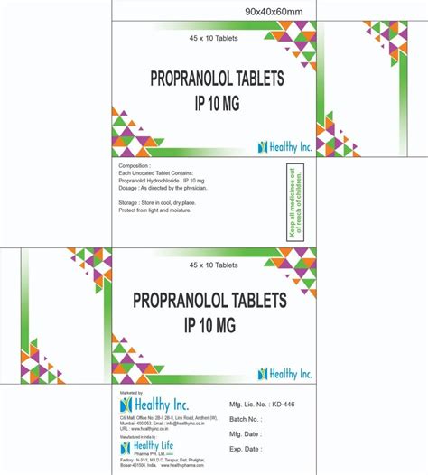 Propranolol 40 Mg Tablets At ₹ 32 Stripe Cardiac Hypertension Beta Blockers In Mumbai Id