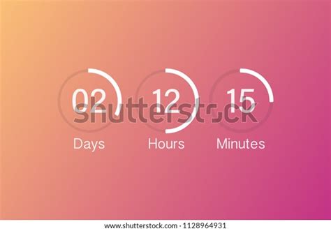 Vector Countdown Clock Counter Timer Ui Stock Vector Royalty Free Shutterstock