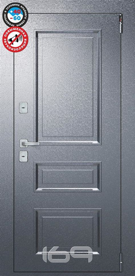 Входная дверь ДС Porta T4 403/К42 Nardo Grey/Букле Графит 205*88 Левая ...