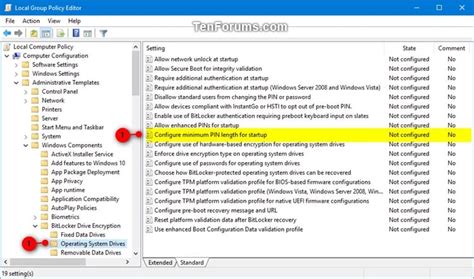 Specify Minimum PIN Length For BitLocker Startup In Windows Tutorials