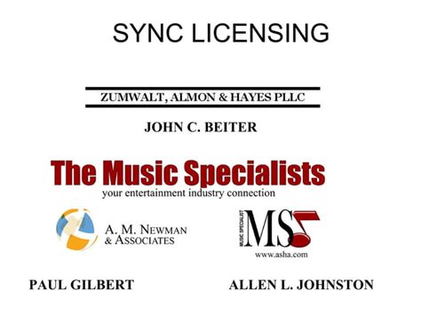 Sync Licensing Ppt