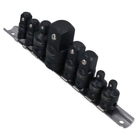 8pc Impact Socket Adaptor Adapter Step Up Down Reducer Converter On Rail Diy At Bandq