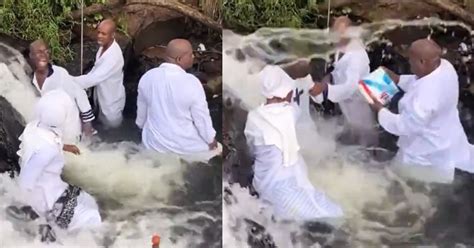 Moment Man Gets Forcǝfully Baptized (VIDEO) - YabaLeftOnline