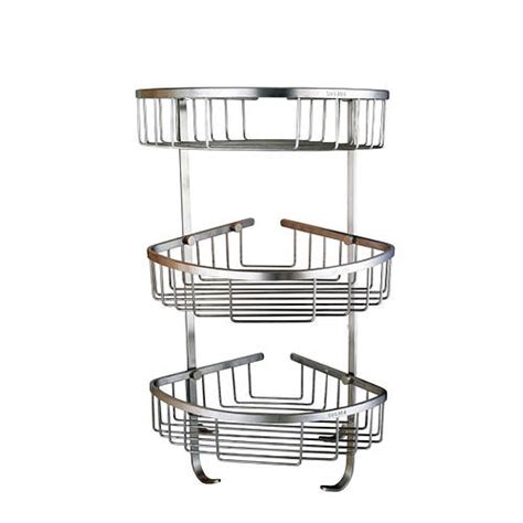 Поличка в душову Ss8477 кутова Потрійна НЕРЖ Sus304 200 200 600мм Globus Lux цена 1970