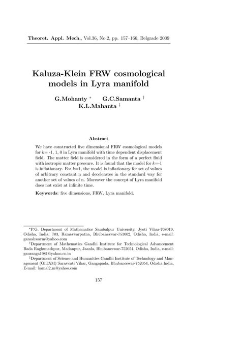 Kaluza Klein Frw Cosmological Models In Lyra Manifold