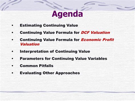 Ppt Estimating Continuing Value Powerpoint Presentation Free Download Id5770065