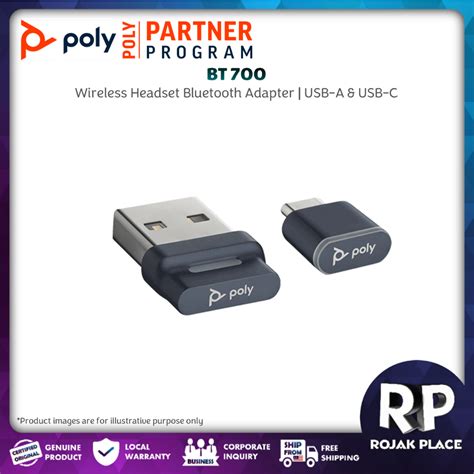 Poly Bt700 High Fidelity Bluetooth Adapter Dongle Usb A And C Plantronics