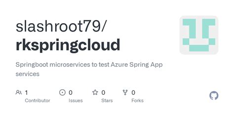 Github Slashroot79rkspringcloud Springboot Microservices To Test