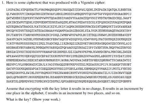 Solved Here Is Some Ciphertext That Was Produced With A Chegg