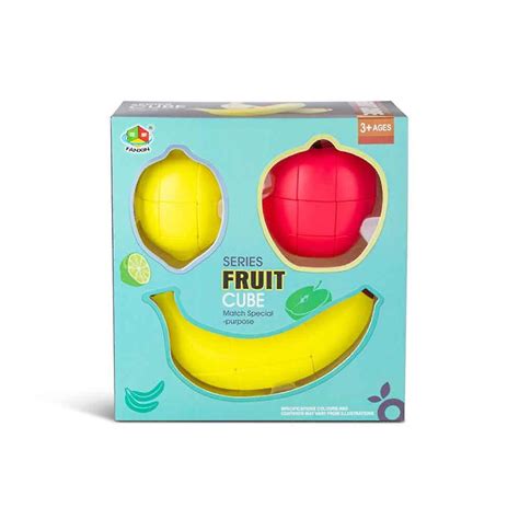 Set 3 X Cub Rubik 2x2x3 Stickerless Model Fruct Galbenrosu Emagro