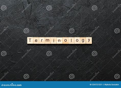 Terminology Word Written On Wood Block Terminology Text On Table