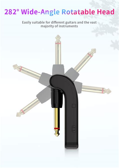 Ghz Wireless Guitar System With Channels Rechargeable Digital Wireless Guitar Transmitter