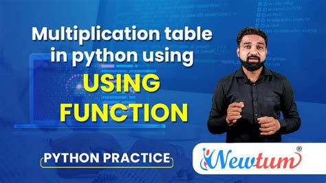 Multiplication Table In Python Using Function
