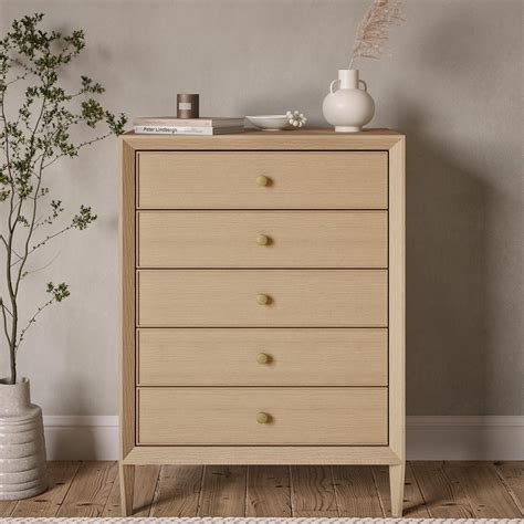 Solid Wood Chest Of 5 Drawers Georgie Furniture123