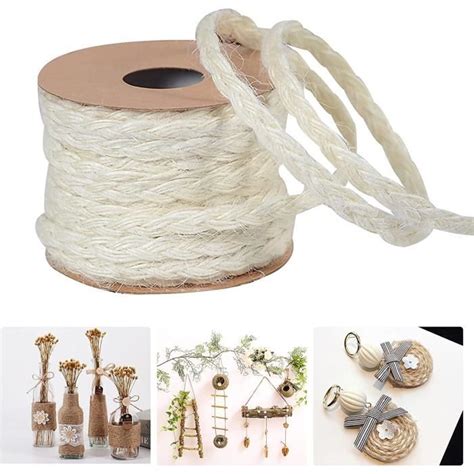 Corde De Jute Tressée Naturelle Ficelle De Jute Cordon De Macramé