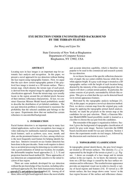 pdf eye detection under unconstrained background by the terrain feature