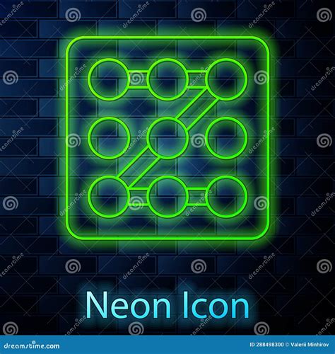 Glowing Neon Line Graphic Password Protection And Safety Access Icon