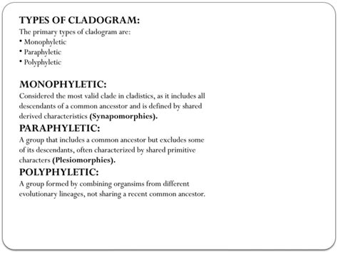 Cladogram Taxonomypptx