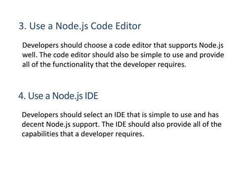 Ppt Best Practices For Nodejs Development Powerpoint Presentation