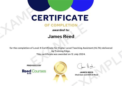 Online Level 4 Certificate For Higher Level Teaching Assistant Hlta