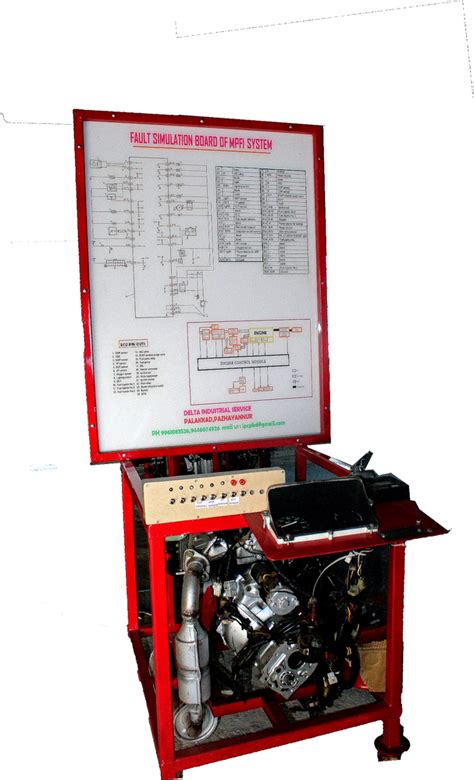 Mild Steel Mpfi Engine With Fault Simulation Board For Engineering