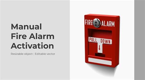 Pull Station Manual Fire Alarm Activation In Realistic Vector