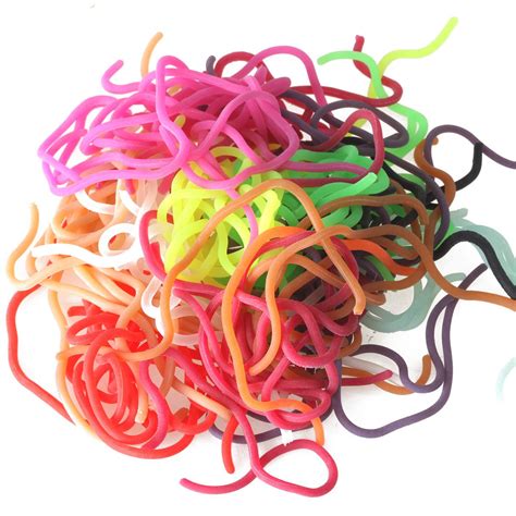 Ffgene Squirmy Wormies Pink Fly Tying Stretch Taimen